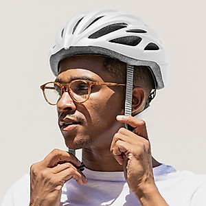 Retrospec Silas Adult Bike Helmet with Light for Men & Women - Lightweight, Comfortable, Matte White