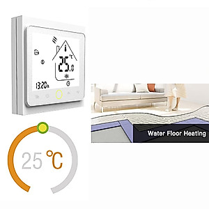 Maiju Smart tat Light Temperature Controller 5A Water Floor Heating for Home No Wi-Fi -- White