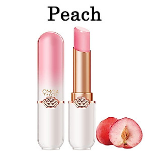 6 Pcs/Set Peach Aloe Vera Strawberry Blueberry Avocado Grape Jelly Lipstick Set Temperature Change Moisturizer flower Lip Stick Long Lasting Nutritious Lip Balm Magic Color Change Lip Gloss