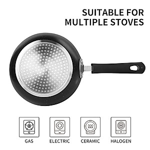 HooJay Nonstick Frying Pan Set-3-Pieces Skillet Set Induction Compatible,8 Inch,9.5 Inch and 11 Inch