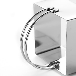 Square Biscuit Cutter with Handle (5 Pieces/Set) - Nest for Easy Storage Stainless Steel Square Cookie Cutter