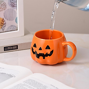 SPEESY Halloween Coffee Mug Pumpkin Coffee Cups Cute Fall Pumpkin Coffee Mug Halloween Coffee Cups Gifts for Women Men