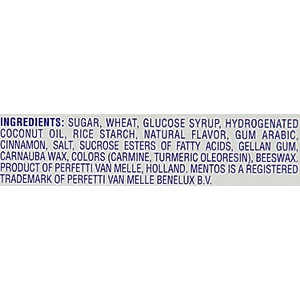 Mentos Candy, Mint Chewy Roll, Cinnamon, Non Melting, Party, 1.32 oz(Pack of 15)