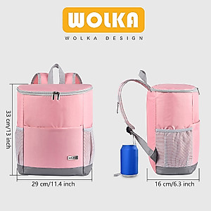 Insulated Outdoor - Leak Proof Backpack Cooler 30 Cans, Waterproof Lightweight Cooler Bag for 12h Hot/Cold Retention - Portable Soft Cooler for Travel, Camping, Beach, Lunch-Pink