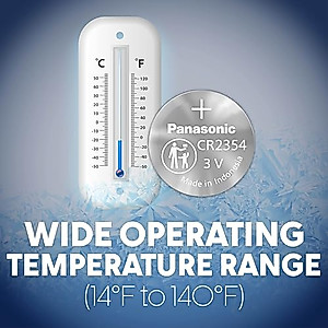 Panasonic CR2354 3.0 Volt Long Lasting Lithium Coin Cell Batteries in Child Resistant, Standards Based Packaging, 2-Battery Pack