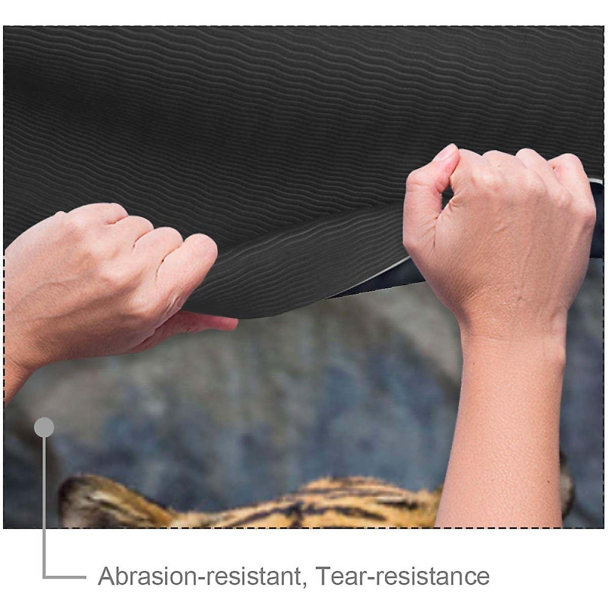 LEVEIS Yoga Mat Tiger Animal Thick Non Slip Exercise Workout Mats for Home Gym Floor Travel