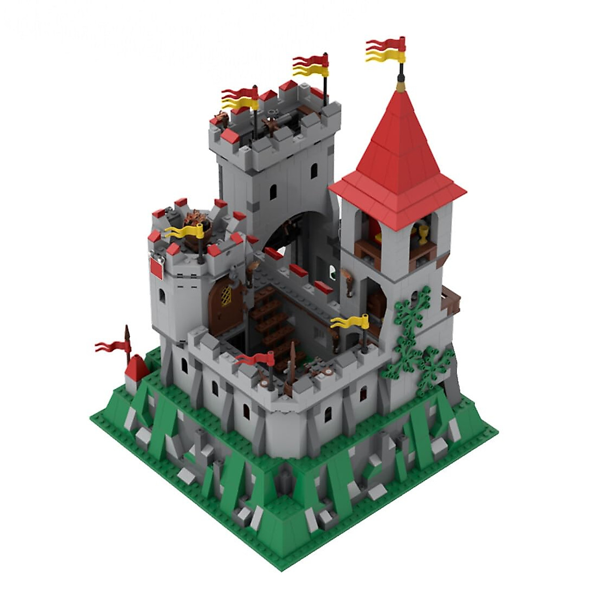DECI Medieval Castle Building Blocks MOC Set Street Scene Model Building Blocks Set Mini Architecture Display (1000PCS)