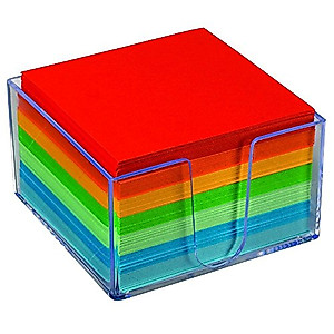 1InTheOffice Memo Cube, Assorted Colors Memo Pad 500 Sheets"2 Pack"