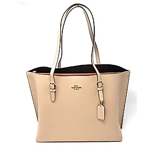 Coach Mollie Tote, 1671, Taupe/Oxblood