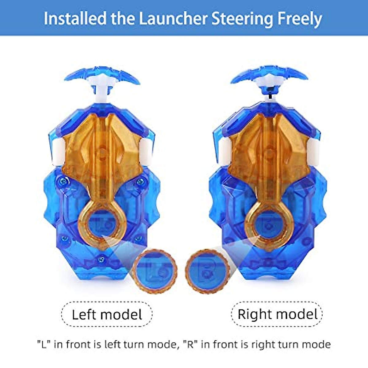 Konikiwa Bey Battling String Launcher, B-193 Ultimate Valkyrie Battle Top Burst Set, Left and Right Spin DB Launcher Compatible with All Bey Burst Series - Blue