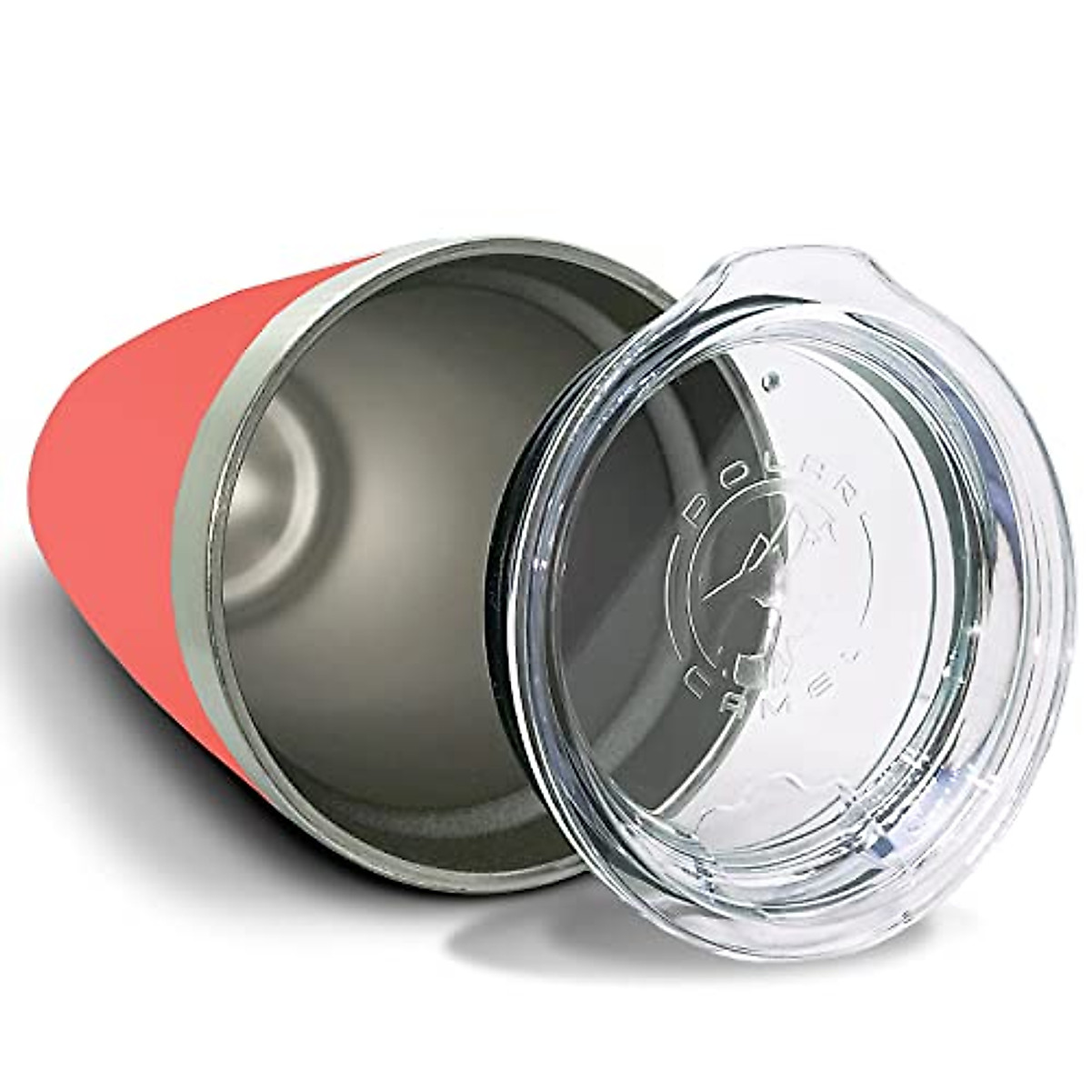 LaserGram 20oz Vacuum Insulated Tumbler Mug, Bulldog, Personalized Engraving Included (Coral)