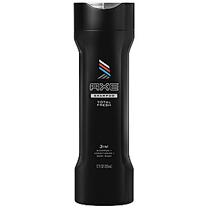 Axe 3 in 1 Shampoo Plus Conditioner Plus Bodywash Total Fresh, 12 Ounce