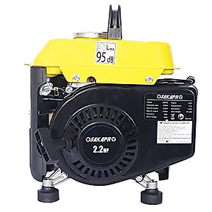 Gas Powered Generator, 900 Watts 71CC Gasoline Power Generator with Low Noise for Home Use, Portable Outdoor Generator for Camping, EPA III and CARB Compliant, Yellow & Black