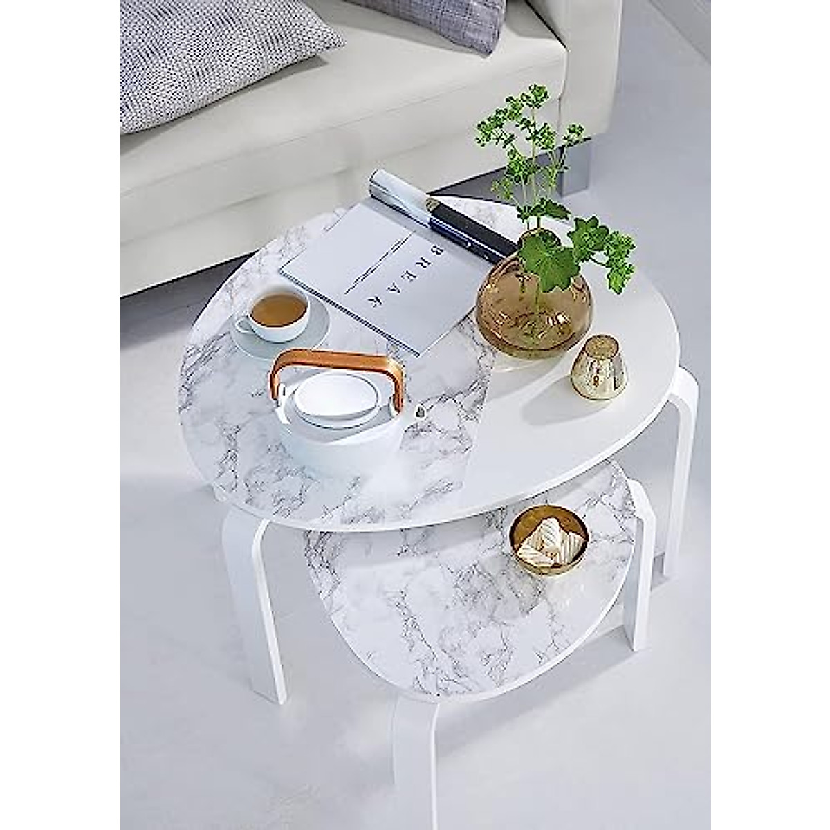 d-c-fix 346-0306 Decorative Self-Adhesive Film, Grey Marble, 17" x 78" Roll