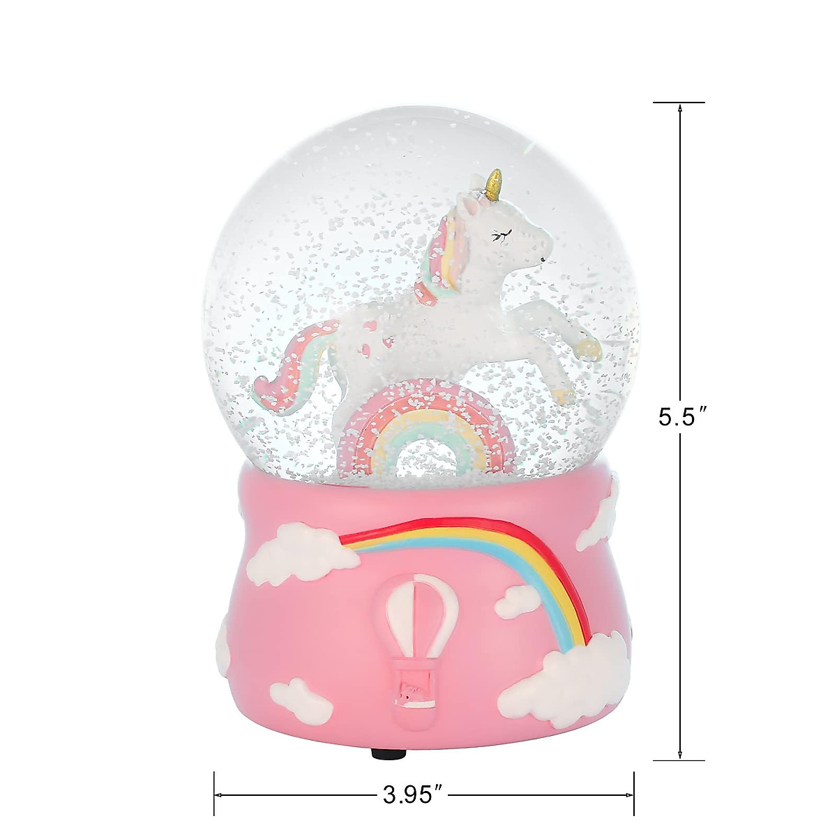 Unicorn Snow Globe for Kids - Christmas Snow Globes for Girls, Music Snowglobe for Women Daughter Granddaughter, Pink Valentine Gift for Mom Granddaughter Sister Birthday Presents