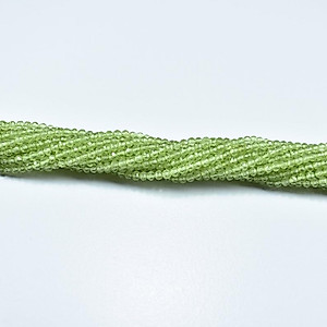 Natural Peridot roundella Faceted Beads 2.5mm 13 inch Long String Jewelry Making Gemstone Beads for Necklace Bracelet
