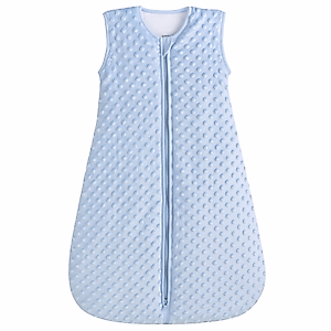 BABYINABAG Summer Model Baby Sleeping Bag and Sack, Plush Minky Dot, 1.25 Tog for Infants and Toddlers (Small (3-11 mos))