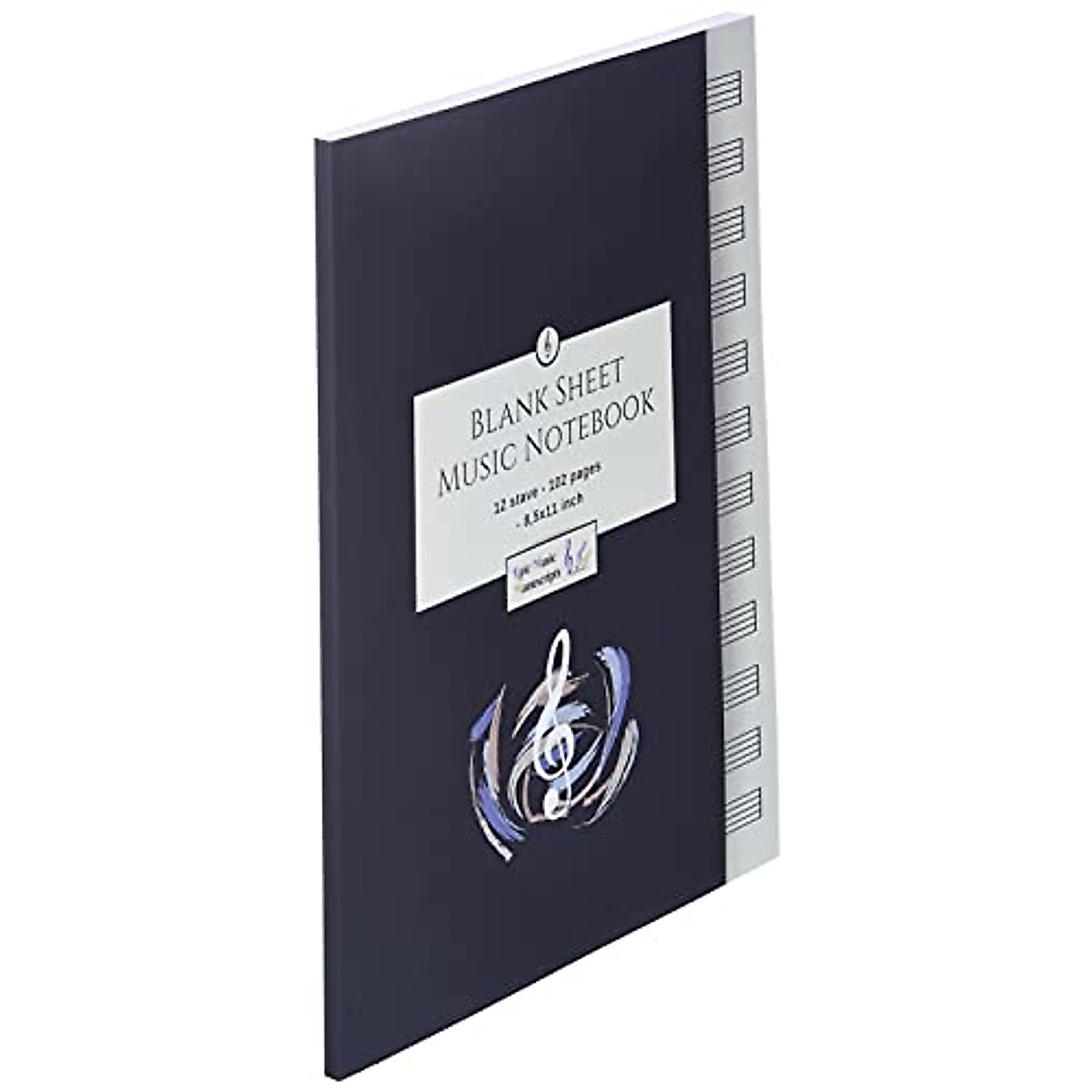 Blank Sheet Music Notebook: Music Manuscript Paper / White Marble Blank Sheet Music / Notebook for Musicians / Staff Paper / Composition Books Gifts ... * Large * 12 Stave * 102 pages *