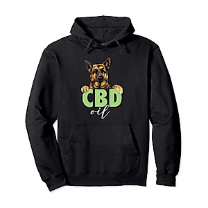 CBD Shirt Dog German Shepherd Gifts Funny Hemp Oil For Dogs Pullover Hoodie