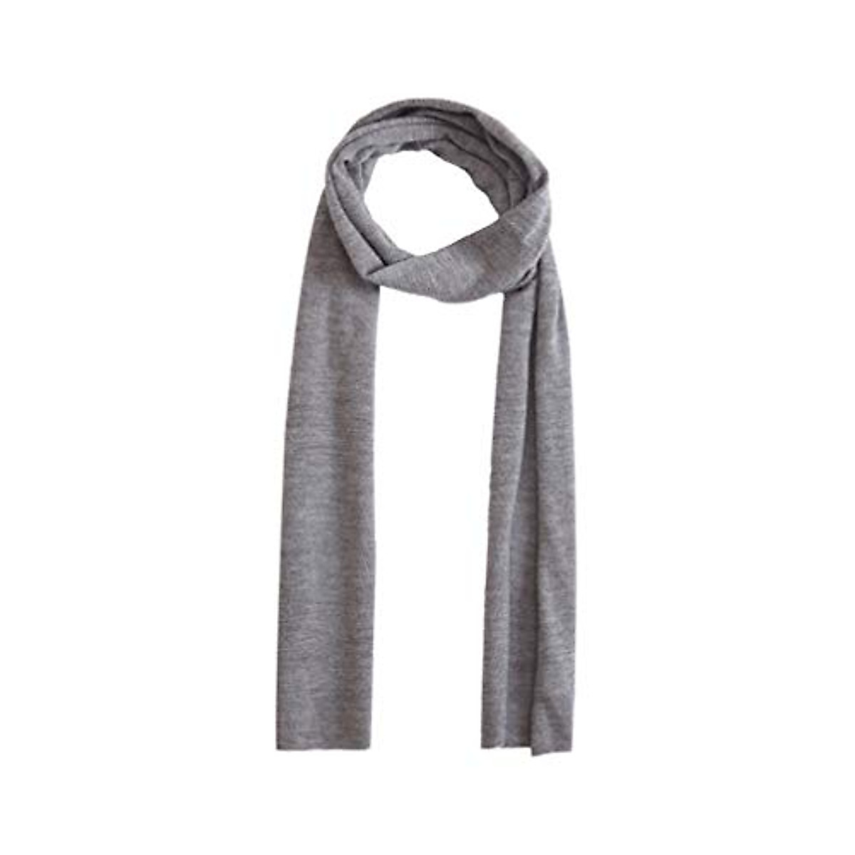 EURKEA 100% Merino Wool Winter Soft and Cozy Scarf for Men, Medium Grey, Free Size
