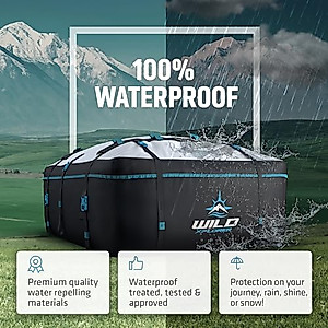 Rooftop Cargo Carrier -19 Cuft XL 6 Suitcase Car Top Carrier Without Roof Rack, Car Topper Luggage Carrier Waterproof, Luggage Rack SUV - 6 Hooks, Mat, Storage Roof Cargo Bag - 15 & 23 Cuft Avail