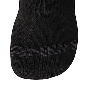 AND1 Men's Socks - PROPLATINUM Lightweight Quarter Cut Socks (24 Pack), Size 6-12.5, Black