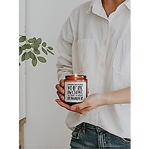 Thank You Gifts, You're Awesome Scented Soy Candle, Funny Inspirational Gifts for Women Friends, Daughter, Teacher, Coworker, Boss, Employees, Staff, Mom, Wife, Girlfriend