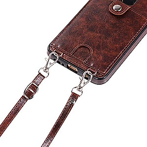 Jaorty PU Leather Wallet Case for Samsung Galaxy S9 Plus Necklace Lanyard Case Cover with Card Holder Adjustable Detachable Anti-Lost Neck Strap Case for Samsung Galaxy S9 Plus,Blue