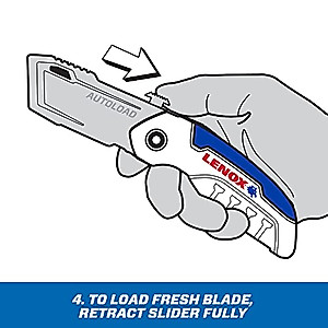LENOX TOOLS Utility Knife, 3-Blade, Retractable, Foldable and Portable, Blade Storage (LXHT10600​)
