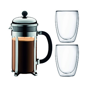 BODUM - CHAMBORD French Press 8 Cup, 01L + 2 Cups