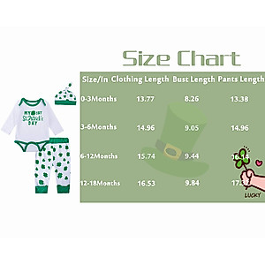 Baby Boys' Outfit Set My First St Patrick's Day Long Sleeve Clover Romper (White, 0-3Months)