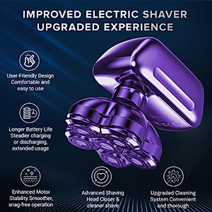 AxiomWarrior Head Shavers for Bald Men: Rechargeable Waterproof Electric Head Shaver for Close Smooth Shaving, No Cuts, Wet/Dry Use, Easy Control