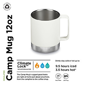 Klean Kanteen Insulated Camp Mug - 12 oz - Matte White