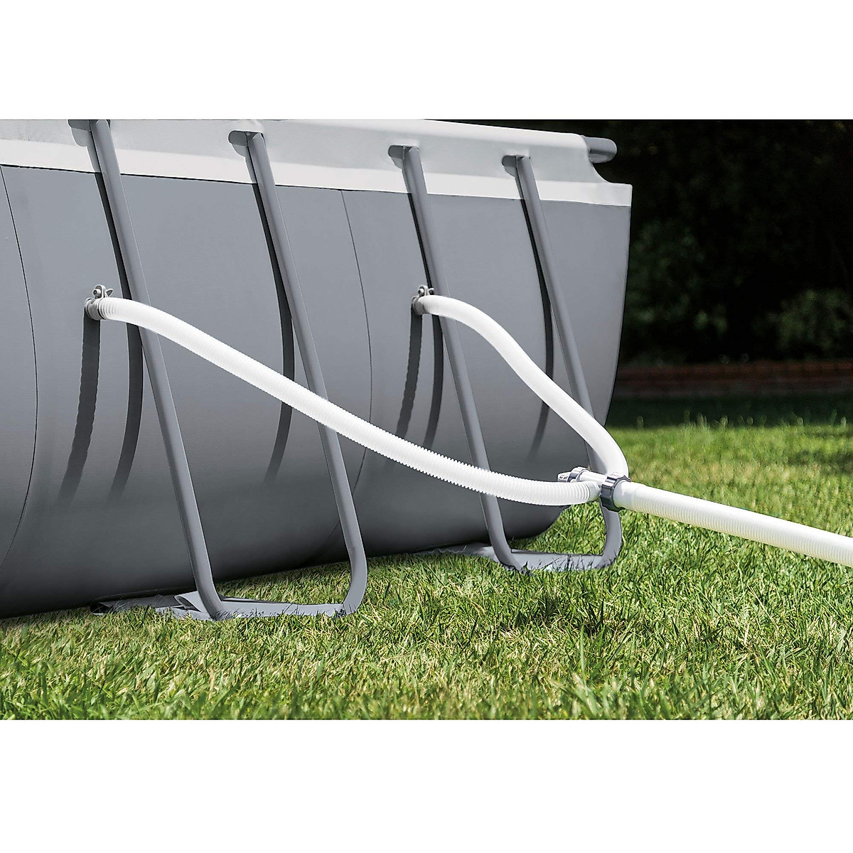 INTEX 26355EH Ultra 18'x9'x52" Ultra XTR Rectangular Frame Pool Set with 120V 1,200 GPH Sand Filter Pump, Ladder, Ground Cloth, and Solar Pool Cover