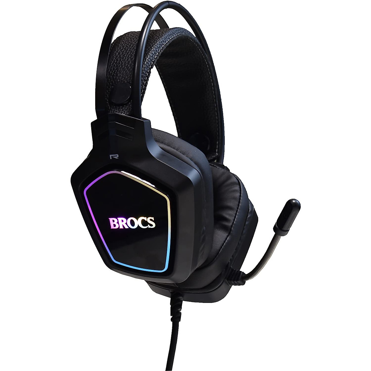 Brocs - Alien H656 Gaming, Headphone with Microphone, RGB - Gaming Headset, USB Headphone for Computer, PC, Laptop, Xbox, PS4 with RGB Lights