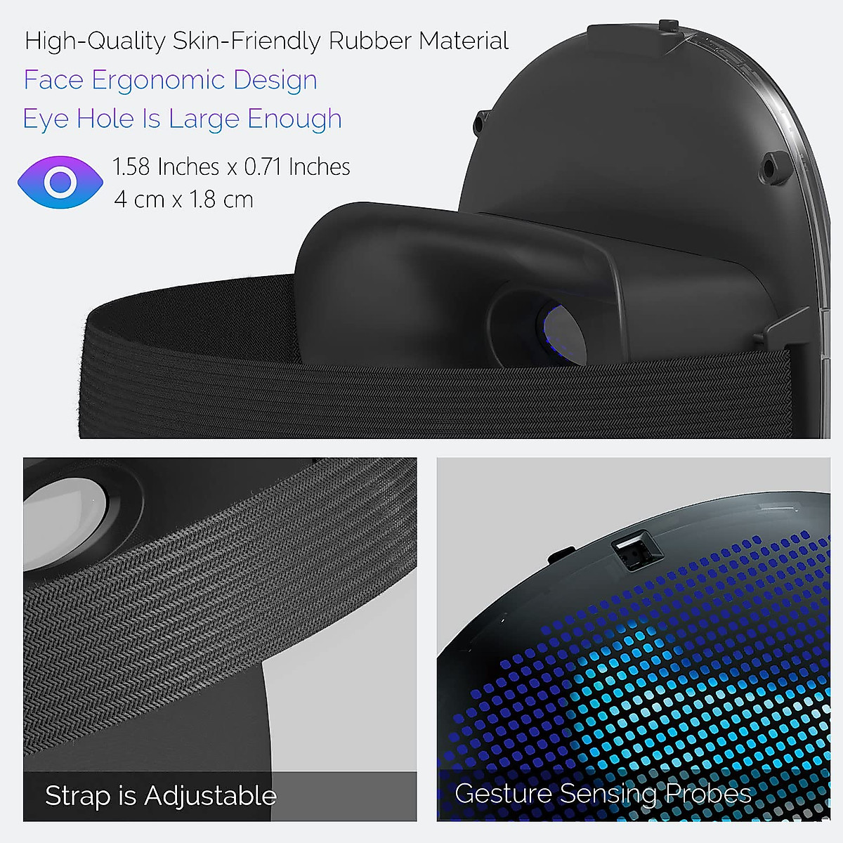 Led Mask HD with WIFI Programmable Video Play,Led Digital Electronic Light Up Face Masks for Halloween Rave Masquerade