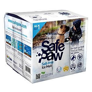 Safe Paw Pet Friendly Concrete Safe Powerful Salt Free Ice Melt for Driveways, Sidewalks, and Various Terrain, 22 Pound Flexicube (2 Pack)