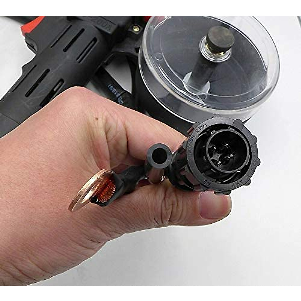 PreAsion 200Amp Aluminum Spool Gun Mig Torch Welding Gun 16.4ft Cables Fit Miller210 Spoolmate 3035 for Aluminum Stainless Steel copper Iron with1.1LB 0.8MM Welding Wire 20 Contact Tips
