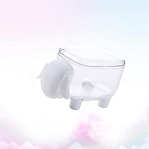 Apothecary Party with Holder, Clamp Containers Canister Accessories Jewelry Jar Clear Makeup Sheep Organizer Toothpicks Container Sheep- Cosmetics Sundries Countertop