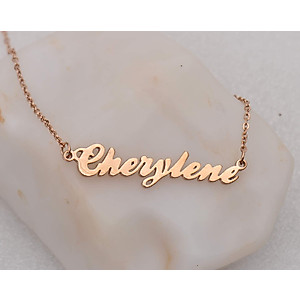 GR35Z9 Customized Made 18K Gold Plated Any Name Necklace Personalized for Her Cobi