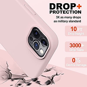 LOVE 3000 Designed for iPhone 13 Pro Max Case, Silicone-Shockproof-Protective Phone Case for iPhone 13 Pro Max 6.7 inch, Pink Sand