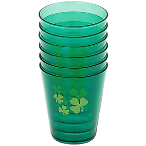 Chef Craft St. Patrick's Shot Glasses 2 oz Shot Glasses, Green, 6 Pack