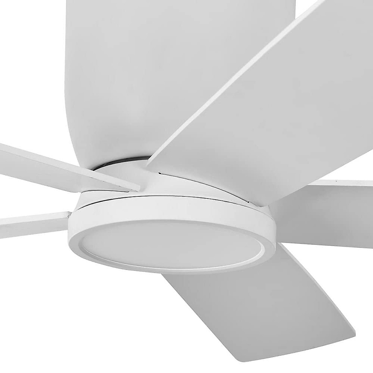 Home Decorators Collection Britton 52 in. Integrated LED Indoor Matte White Ceiling Fan with Light Kit and Remote Control, SW19110 MWH