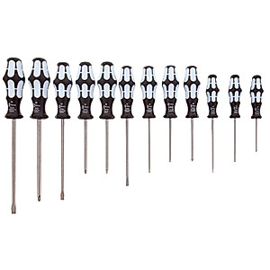 Wera - Stainless Screwdriver Set 12Pc (Sl/Ph/Sq), 3334/12 - 5347903001