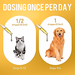 T-RUNHEMP|Hemp Oil for Dogs Cats - Helps Pets Calming Drops Anxiety and Stress Relief, Pain Relief Inflammation, Joint Health Pet's Calming Treat Omega 3, 6, 9 and Vitаmins B, C, E