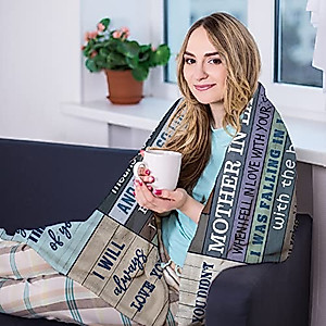Mosslink Mother in Law Gifts from Daughter in Law, Throw Blanket Gifts for Mother in Law Gift for Birthday Christmas Mother’s Day, Flannel Fleece Soft Warm Cozy Blankets for Bed Sofa 60”x50”
