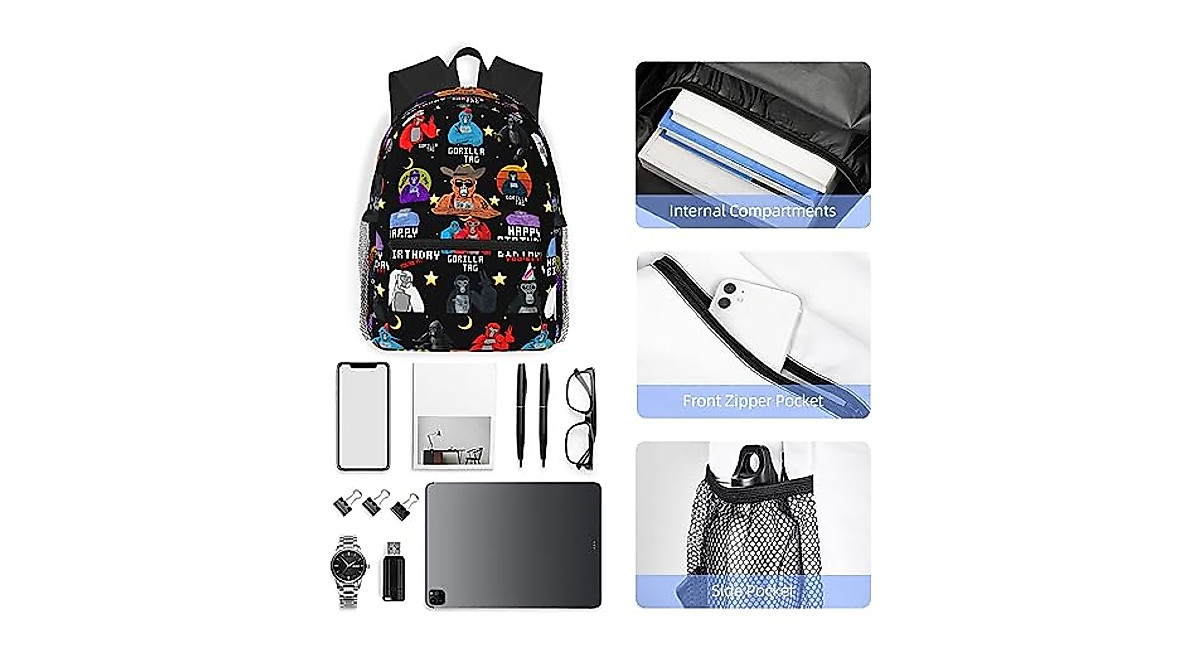 SPANN Gorilla Tag Backpack - Cute Cartoon Bag