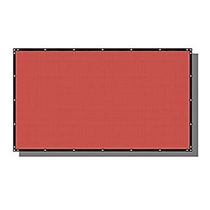 COARBOR 10'x13' Privacy Fence Screen Cover Mesh Blocker with Brass Grommets 180GSM Heavy Duty Fencing for Outdoor Back Yard Patio and Deck Backyard Garden Blocking Neighbor Red-Customized