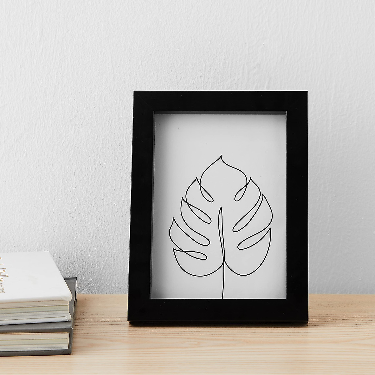 Amazon Basics Photo Picture Frame - 5" x 7", Black - Pack of 2