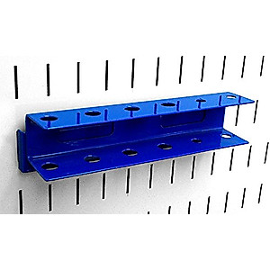 Wall Control Pegboard Screwdriver Holder Bracket Slotted Metal Pegboard Accessory Pegboard and Slotted Tool Board – Blue